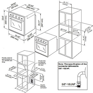 Empava Single Liquid Propane Gas Wall Oven 24 in. 2.3 cu. Ft. Bake Broil Rotisserie Functions with Mechanical Controls and Built-in Timer and Convection Fan in Stainless Steel