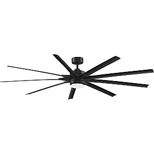 Fanimation FPD8159BLW Odyn 84 inch Indoor/Outdoor Ceiling Fan with Black Blades and LED Light Kit