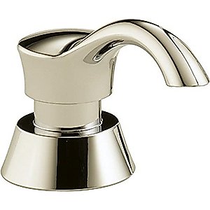 Delta Faucet Pilar Kitchen Soap Dispenser for Kitchen Sinks, Polished Nickel RP50781PN