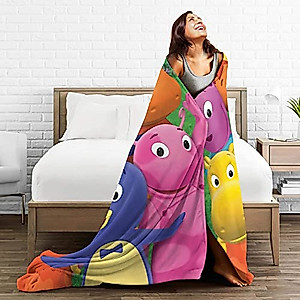 Pobecan The Anime Backyardigans Blanket Throw Blankets Ultra Soft Flannel Lightweight Throws for Couch, Bed,All Seasons Use 50"x40"