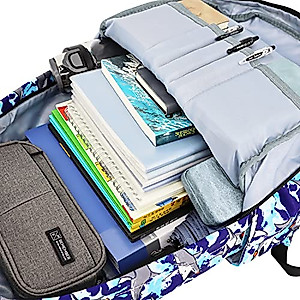 LI-LOVE Backpack 16 inch with Laptop Compartment Shark Sea Book Bag for Boys Men Adults Teens Middle School College High School Student Bookbags Waterproof Backpacks Travel Camping Hiking Back Pack