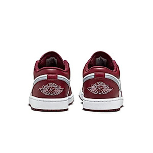 Jordan Men's Air Jordan 1 Low Sneaker, Cherrywood Red/Cement Grey, 10