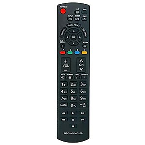 N2QAYB000570 Remote fit for Panasonic TV TC-L32E3 TC-L37E3 TC-L42E3 TC-P42X3 TC-P46X3 TC-P50X3 TC-42PX34 TC-50PX34 TC-60PS34 TC-L42E30 TC-L32X30 TC-P4232C TC-P4632C TC-P5032C TC-P42S30 TC-P46S30