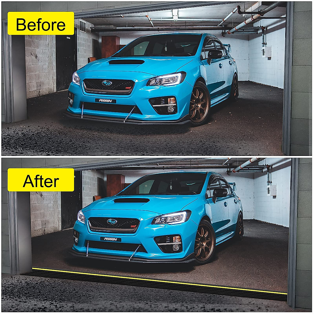 Garage Door Seal, West Bay 13.4 ft Long Bottom Rubber Weatherproof Garage Threshold Seal Weatherproof Rubber DIY Weather Stripping