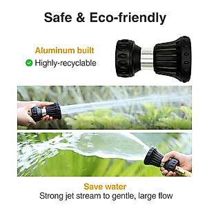 Cyprium Water Hose Nozzle Spray Water Nozzles For Garden Fireman Style Hose Nozzle Outdoor Hose Nozzle Sprayer High Pressure Watertight Connections For Reliable Use In Gardening, Cleaning