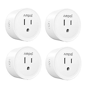 Ampai HomeKit Smart Plug Compatible With Alexa, Siri, Google Home - Energy Monitoring Smart Outlet - Remote Control - 2.4GHz Wi-Fi - 15Amp