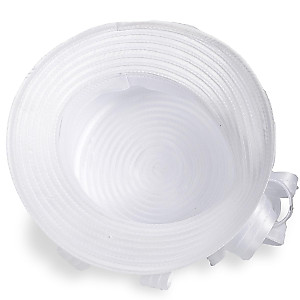 PGTEN Women's Satin Dress Church Hats with Rhinestones White