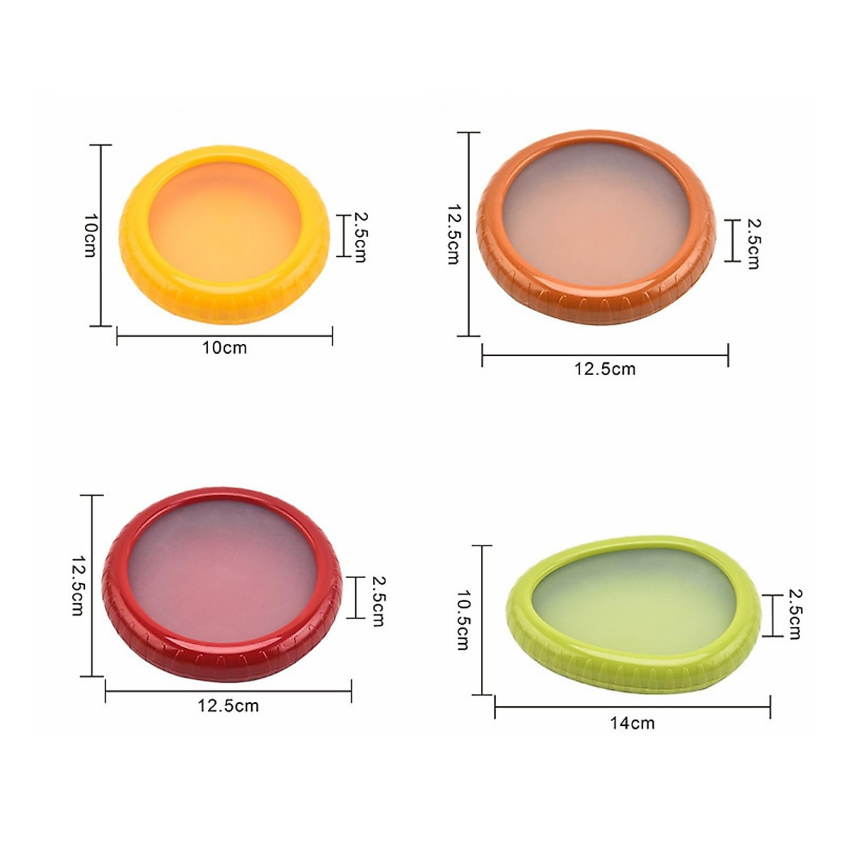 4pcs Silicone Fruit Storage Box, Upgrated Silicone Fruit And Vegetable Anti-Oxidation Storage Containers, Fresh Preservation Box for Avocado Tomato Onion Lemon, Container Set for Fridge Keep Fresh