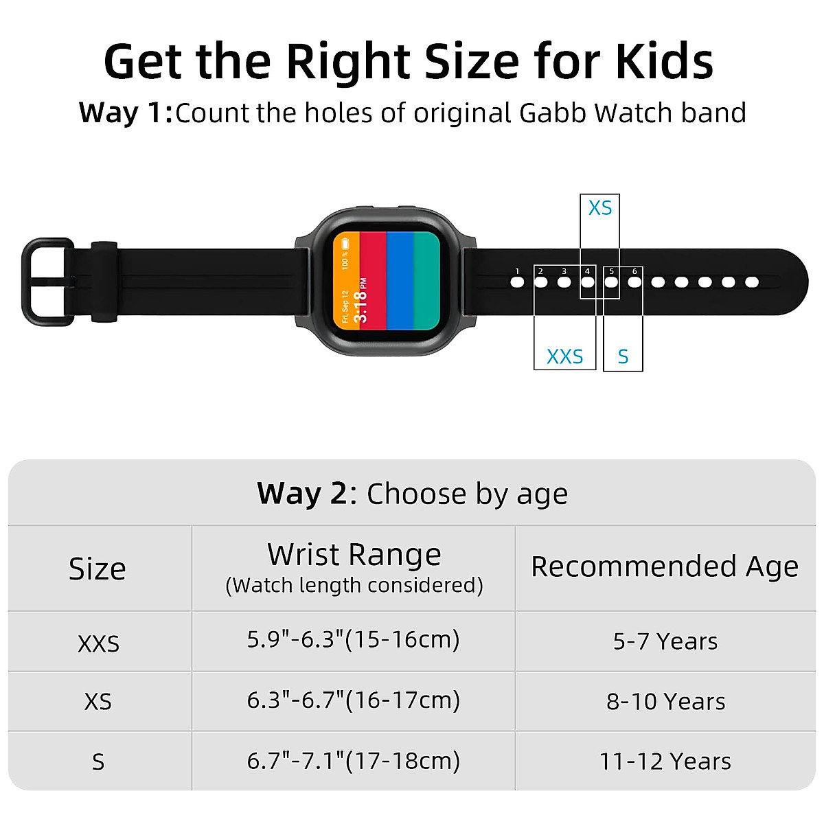 SimpleThings 3Pack Band Replacement Compatible with Gizmo Watch 3 2 1/Gabb Watch 3 2 1, 20mm Stretchy Kids Solo Loop Gizmo Watch Band Replacement Easier for Boys Girls to Put On & Off