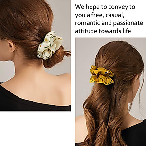 Velscrun 20 Pcs Floral Plaid Solid Color Scrunchies, Scrunchies for Girls Women with Chiffon, Hair Scrunchies for Women's Hair Elastics Bands Ponytail Holder Bulk, Hair Accessories Hair Ties Gifts