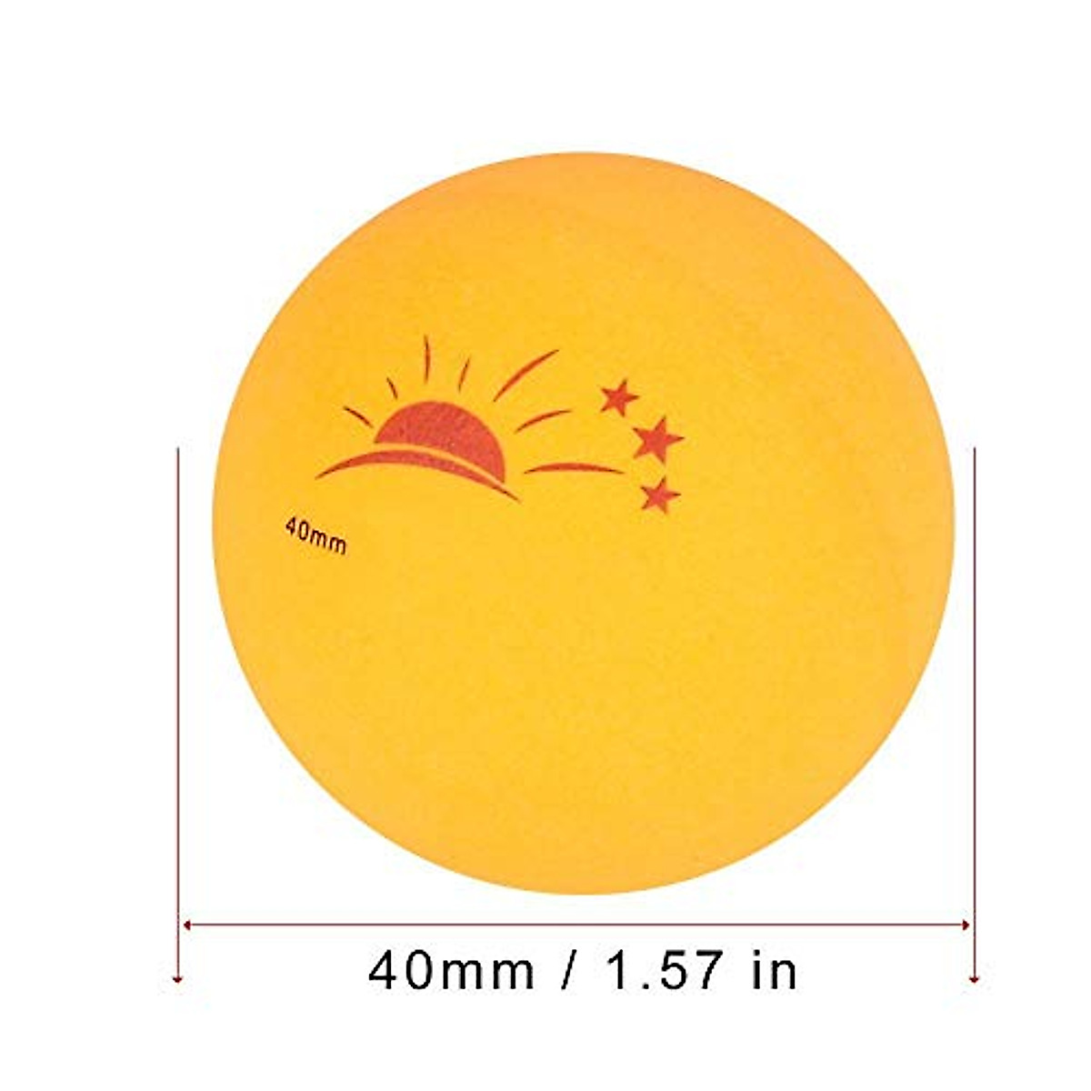 VBESTLIFE Ping Pong Balls with Box, 60 Pcs 3-Star Table Tennis Ball Ping Pong Balls for Competition Training Entertainment(Orange)