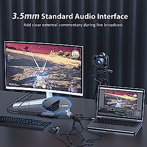 Loya Ark Audio Video Capture Cards 1080p 60fps, 4k HD Capture Card Nintendo Switcher, USB 3.0 Game Capture Card for Live Streaming Video Conferencing Teaching 3ds PS4 PS5 PC Xbox One Camera OBS