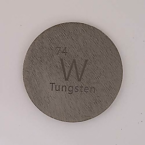 Tungsten (W) 30.68mm Metal Disc - One Troy Ounce