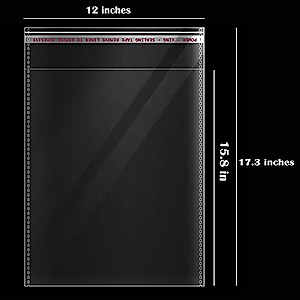 12” x 16” Large Resealable Cellophane Bags 500 pcs, Self Sealing Clear Bags for Packaging Products Self-adhesive Cello Bags for Clothes, T-shirts, Pants and Gifts, 500 ct in Bulk