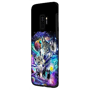 Galaxy S9 Cosmic Space Wolf, Wolves Family Howling, Galactic Howl Case