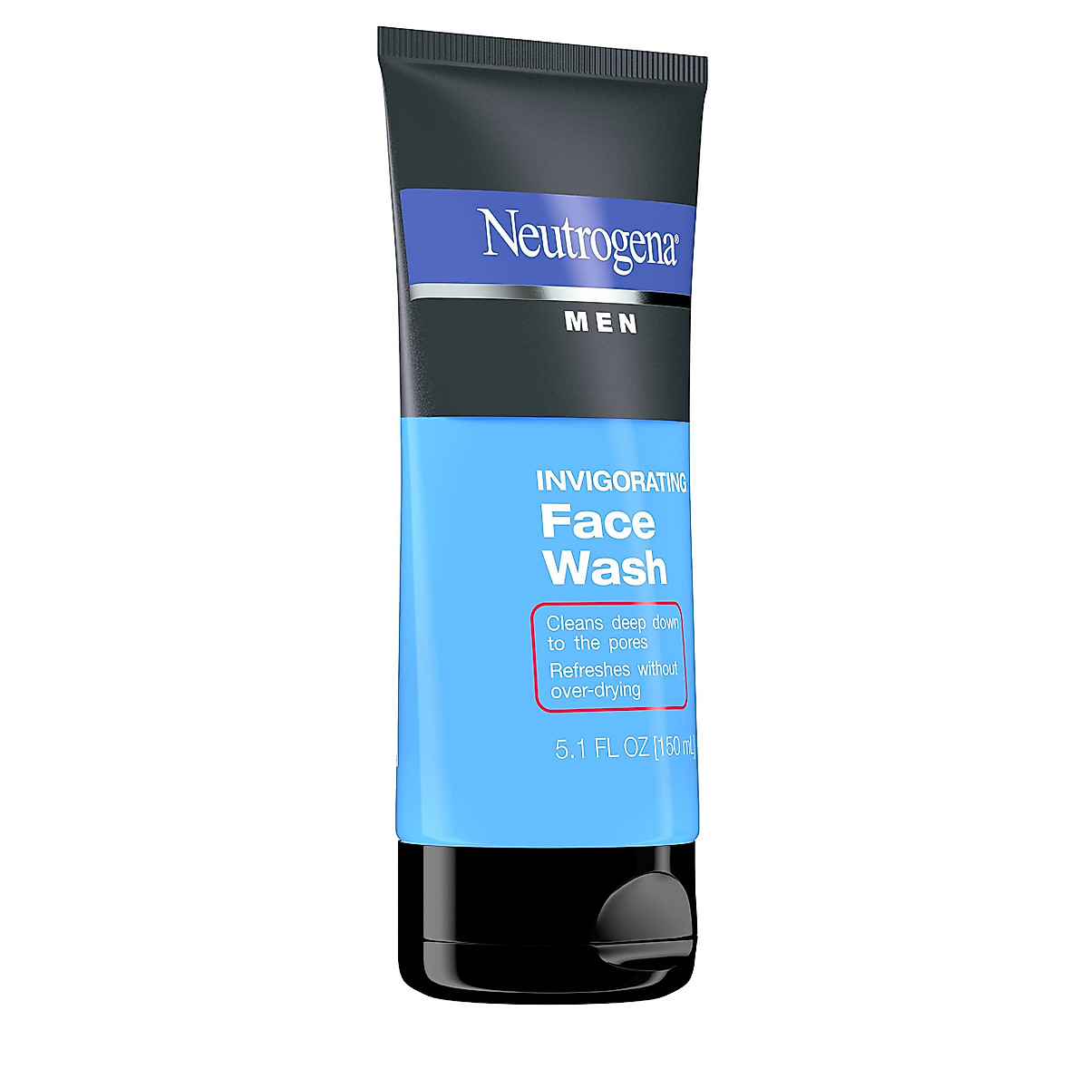 Neutrogena Men's Invigorating Daily Foaming Gel Face Wash, Energizing & Refreshing Oil-Free Facial Cleanser for Men, 5.1 fl. oz