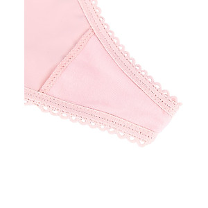 comeondear Sexy Lace Thongs for Women 3 Pack Panties Cheeky Underwear Plus Size G-String Thongs for Women Seamless Floral Briefs