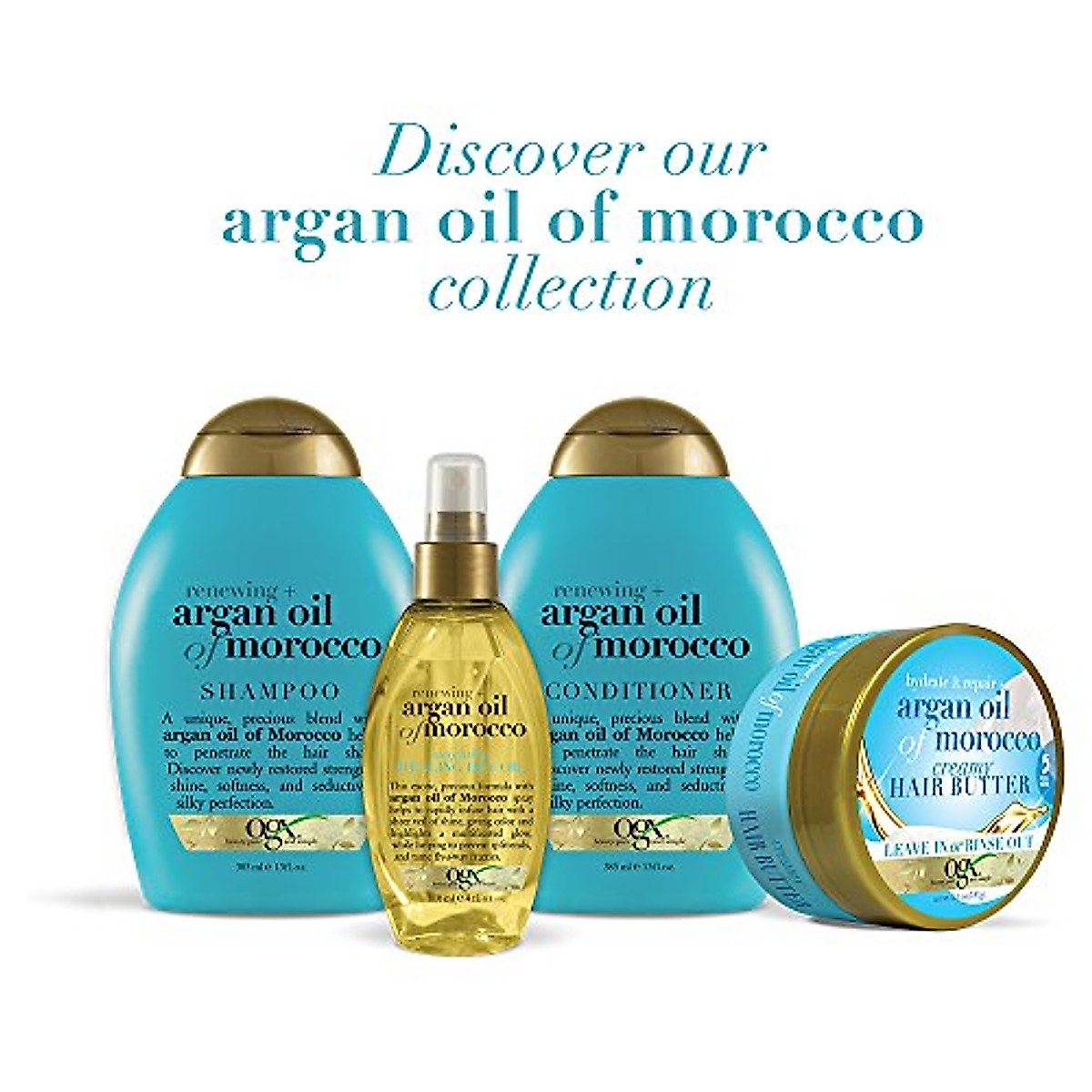 OGX Hydrate & Repair + Argan Oil of Morocco Creamy Hair Butter, Deep Moisturizing Leave-In or Rinse Treatment for Dry Hair, Paraben-Free, Sulfated-Surfactant Free, 6.6 oz