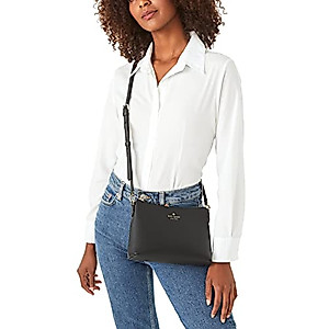 Kate Spade Bailey Textured Leather Crossbody Bag Purse Handbag (BLACK)