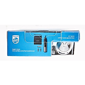 Nose Hair Trimmer, Series 3000 Nose, Ear and Eyebrow Trimmer Showerproof with Protective Guard System, Battery-Operated, No pulling Guaranteed - NT3650/16