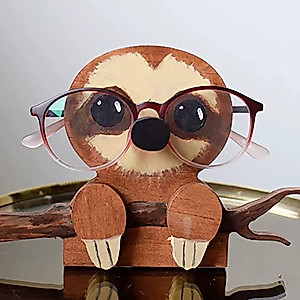 Yaoercty Delivered Before Christmas - Cute Creative Animal Glasses Rack Holder, 1PC Cute Wooden Animal Shaped Glasses Frame Home Office Desktop Decor,Valentine's Day (B)