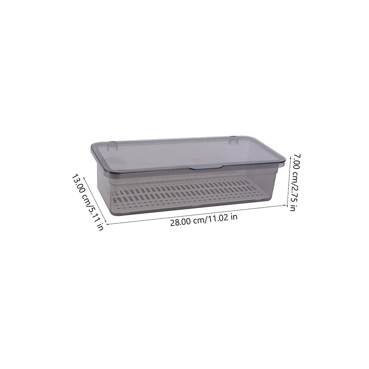 DOITOOL Flatware Tray with Lid and Drainer- Black Transparent Plastic Silverware Holder-- proof Silverware Tray for Drawer for Home Kitchen Accessories