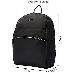Pacsafe Stylesafe 12L Anti Theft Backpack, Black