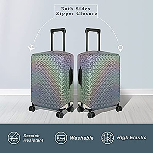 Explore Land Travel Luggage Cover Suitcase Protector Fits 18-22 Inch Luggage (Reflective Metallic, S)