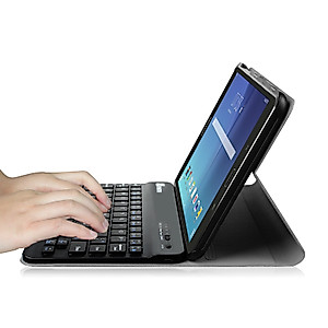 Fintie Keyboard Case for Samsung Galaxy Tab E 8.0 (Model SM-T378/T375/T377), Slim Lightweight Stand Cover with Magnetically Detachable Bluetooth Keyboard, Black