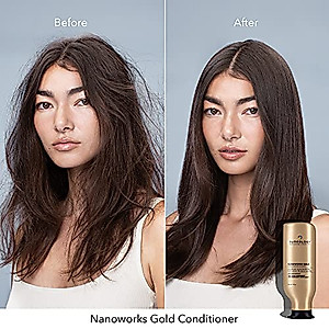 Pureology Nanoworks Gold Conditioner | For Very Dry, Color-Treated Hair | Restores & Strengthens Hair | Sulfate-Free | Vegan | Updated Packaging | 9 Fl. Oz. |
