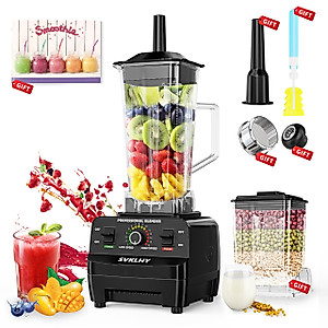 Smoothie Blender: [1800W German Motor][8-Tip Upgraded Blades][15 Speed Control] Professional Blenders for Kitchen Smoothies Juice, Smoothie Maker with 2 BPA-Free Cups Blender Receipe 1-Year Warranty