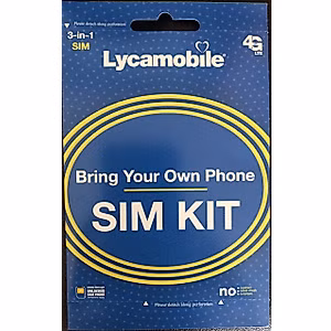 Lycamobile USA Complete SIM Kit - White