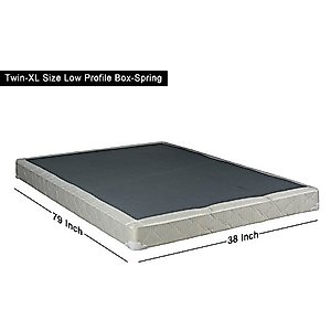 Mattress Solution 10-Inch Medium Plush Pillowtop Innerspring Fully Assembled Mattress And 4" Low Profile Metal Box Spring/Foundation Set With Frame, Twin XL