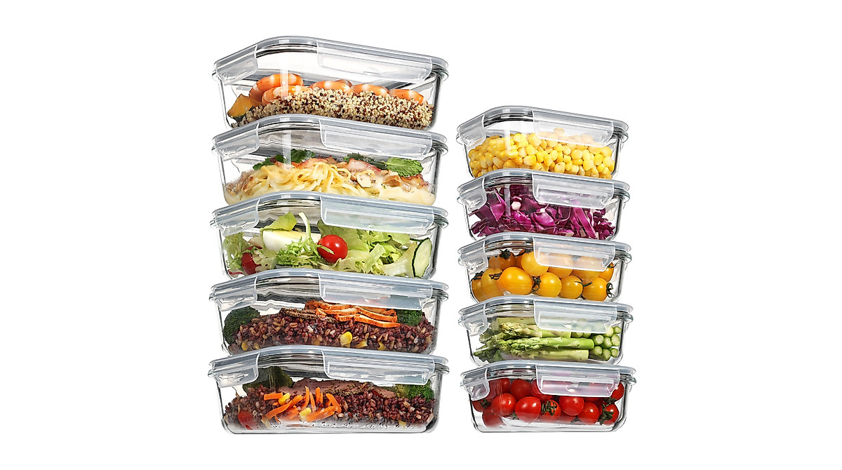 Vtopmart Glass Food Storage Containers – 10 Pack Set