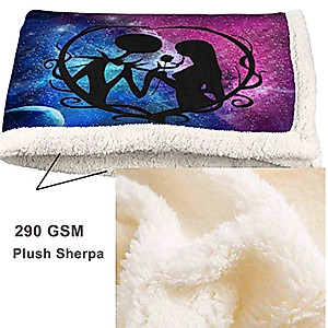 xiheshian Night-mare Before Christmas Blanket,Fleece Throw 80x60 inch Decor Gifts Bedding Set for Adults