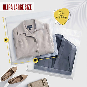 25 COUNT Large 3 GALLON Big Storage Bags - 4 MILL. EXTREME THICK - Heavy Duty Clear Plastic, For Food Freezer Lunch - Strong Zip Closure - For Seasonal Storage, Clothing, Toys, Crafts