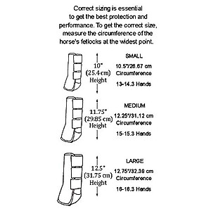 TGW RIDING Horse Sports Medicine Boots Horse Leg Wraps (Red, S)