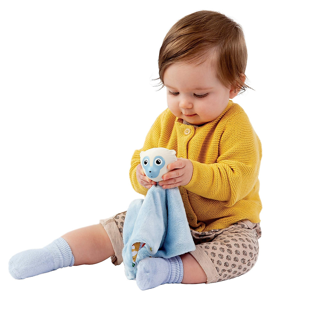 Manhattan Toy Fruity Paws Lemmy Lemur Baby Soothing Lovie with 100% Natural Rubber Head Teething Toy