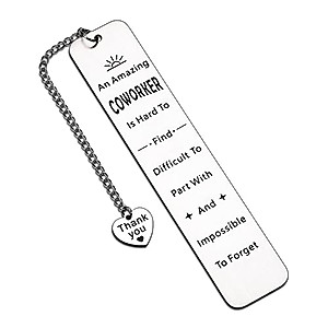 Coworker Leaving Gifts for Colleagues Metal Engraved Bookmark for Coworkers Work Bestie Christmas Birthday Gift for Manager Retirement Farewell Going Away Inspirational Gift for Employee Mentor Leader