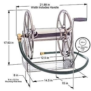 Liberty Garden Products 709-S2 Hose Reel, Stainless Steel