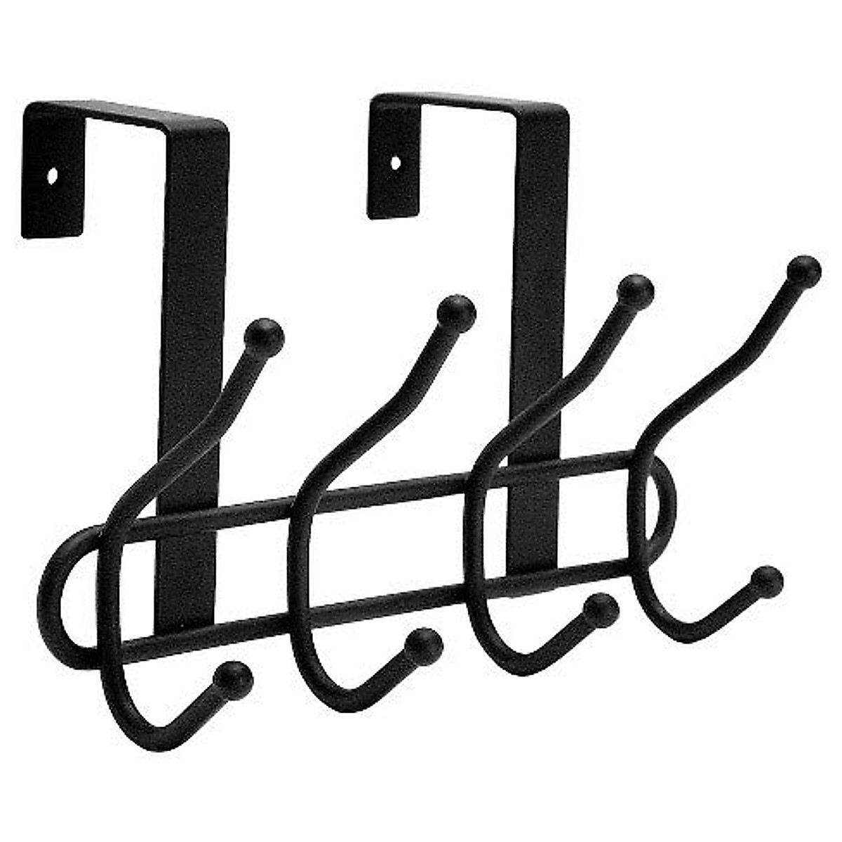 Sleek Over The Door 8 Hook Metal Hanging Rack no Installation Needed