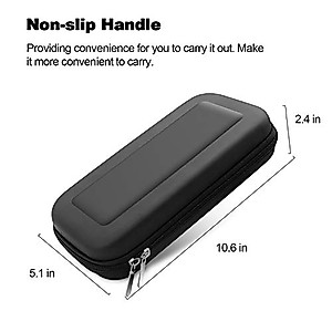 BOOGIIO Nintendo Switch Carrying Case, Hard Shell Travel Carrying Box Case for Nintendo Switch with 10 Game Cards Holders, Portable Pouch for Nintendo Switch Console & Accessories -Black