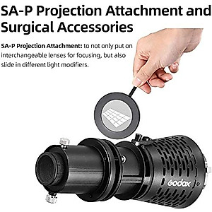Godox SA-17 with Godox SA-P Projector to Bowens Mount for SL-60W UL150 VL150 VL200 VL300 SL200II SL-150W SL-200W