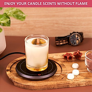 Nouvati Mug Warmer/Candle Warmer Plate/Coffee Warmer for Desk Auto Shut Off: Excellent Heating, 2 Heating Modes, Safety Features, Sleek & Compact Design; Tea Warmer (Space Grey) 2.0