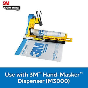 3M Hand-Masker Contractor's Plastic Film, 48" in x 180' Feet, Unfolds to Full Width, Contains Job Site Dust & Overspray, For Painting, Drywall Texturing, Wall Finishing & Floor Standing, 1 Roll (CP4)