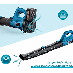 Cordless Leaf Blower - BHY 320 CFM 150 MPH Battery Leaf Blower with 4.0Ah Battery & Charger, 2 Section Tubes, 6-Speed Dial, Electric Leaf Blower for Dust, Snow Debris,Yard, Work Around The House
