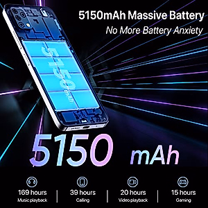 UMIDIGI A11S Unlocked Cell Phone, 6.53" FHD Full View Screen, 5150mAh Battery Android 11 Smartphone with Dual SIM (4G LTE)，4G+32G