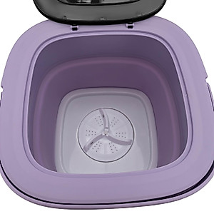 Portable washing machine,Mini Washer, 2.91Gal foldable Mini Washing for Dormitories Hotel RV Travel Wash Machine (Purple)