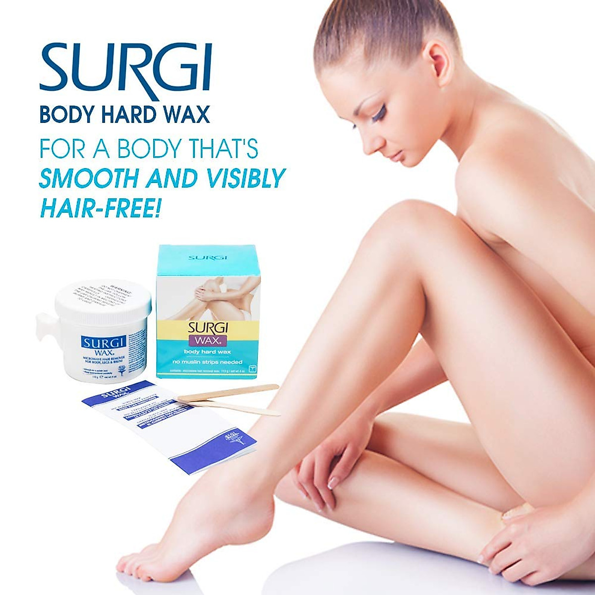 Surgi-wax Microwave Hair Removal Hard Wax for Body, 4 oz