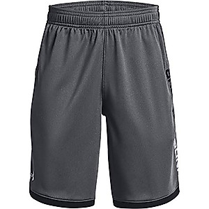 Under Armour Boys' Stunt 3.0 Shorts , Pitch Gray (012)/Mod Gray , Large